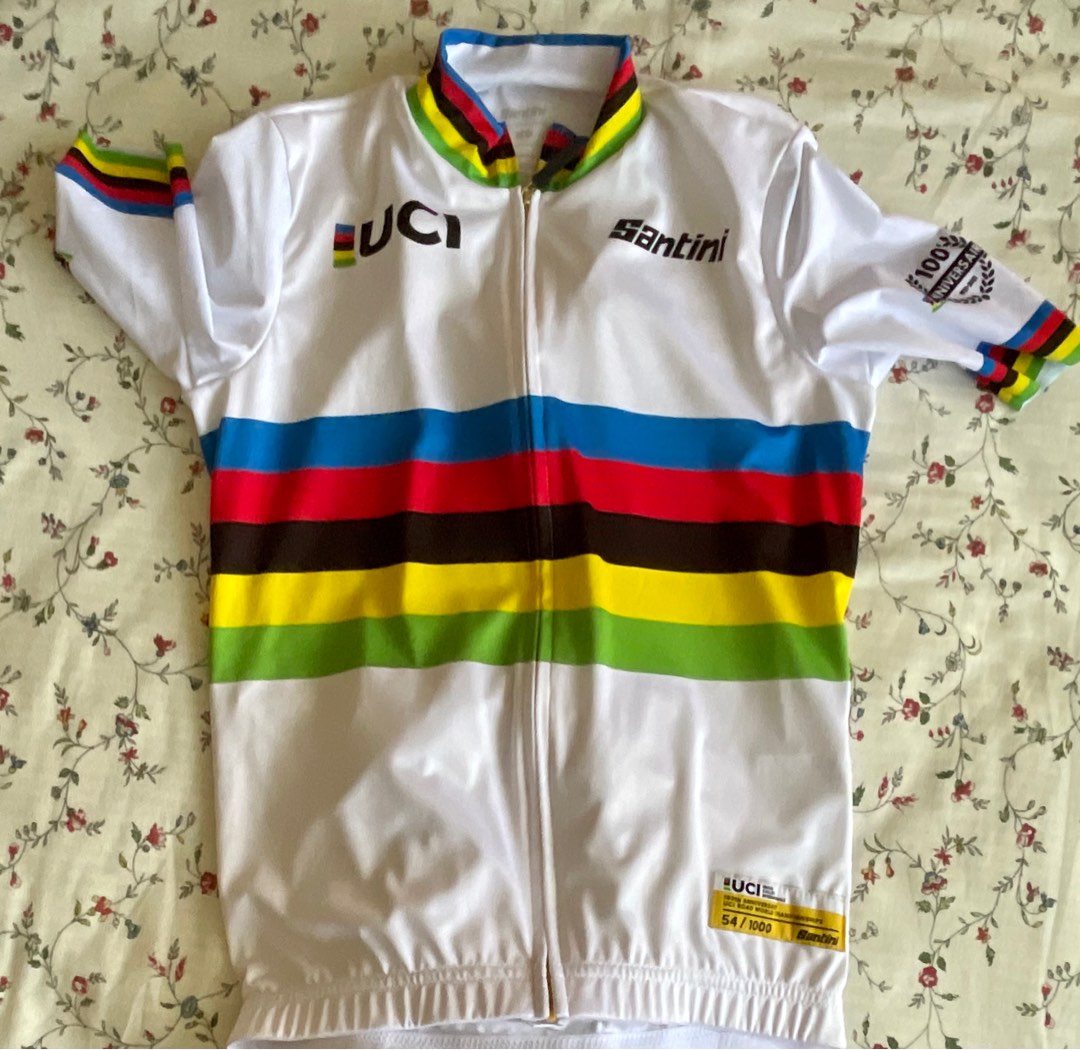SMS Santini UCI World Champion Rainbow Jersey, Men's Fashion ...