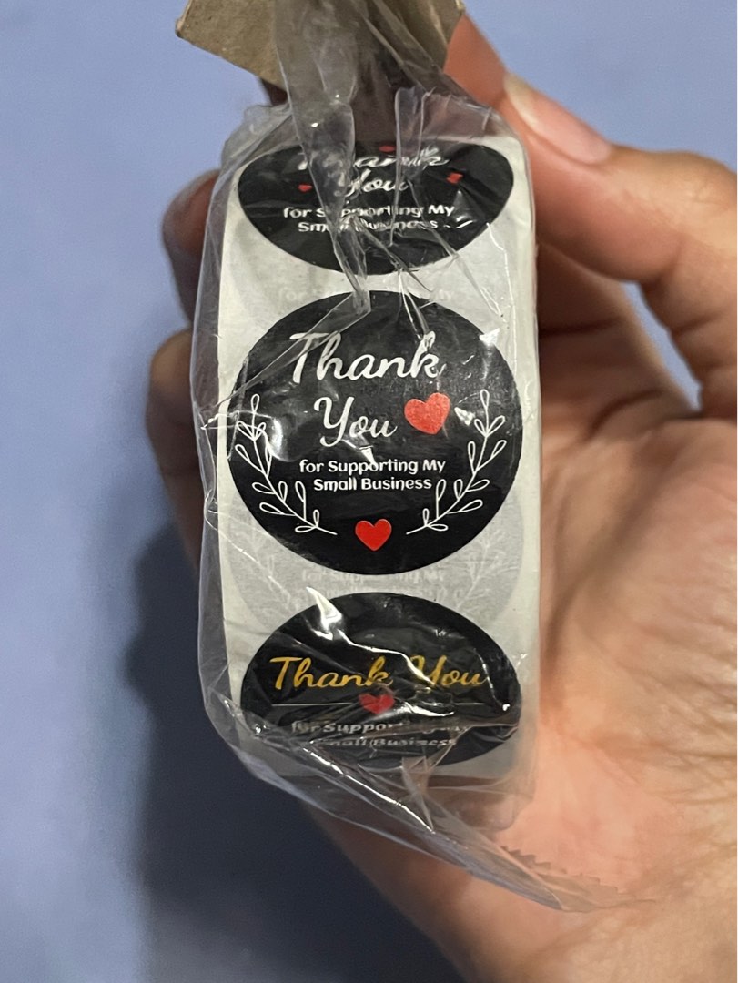 Stiker Label Thank You / Stiker Roll 500 Pcs Ukuran 2,5 CM Stiker Bulat ...