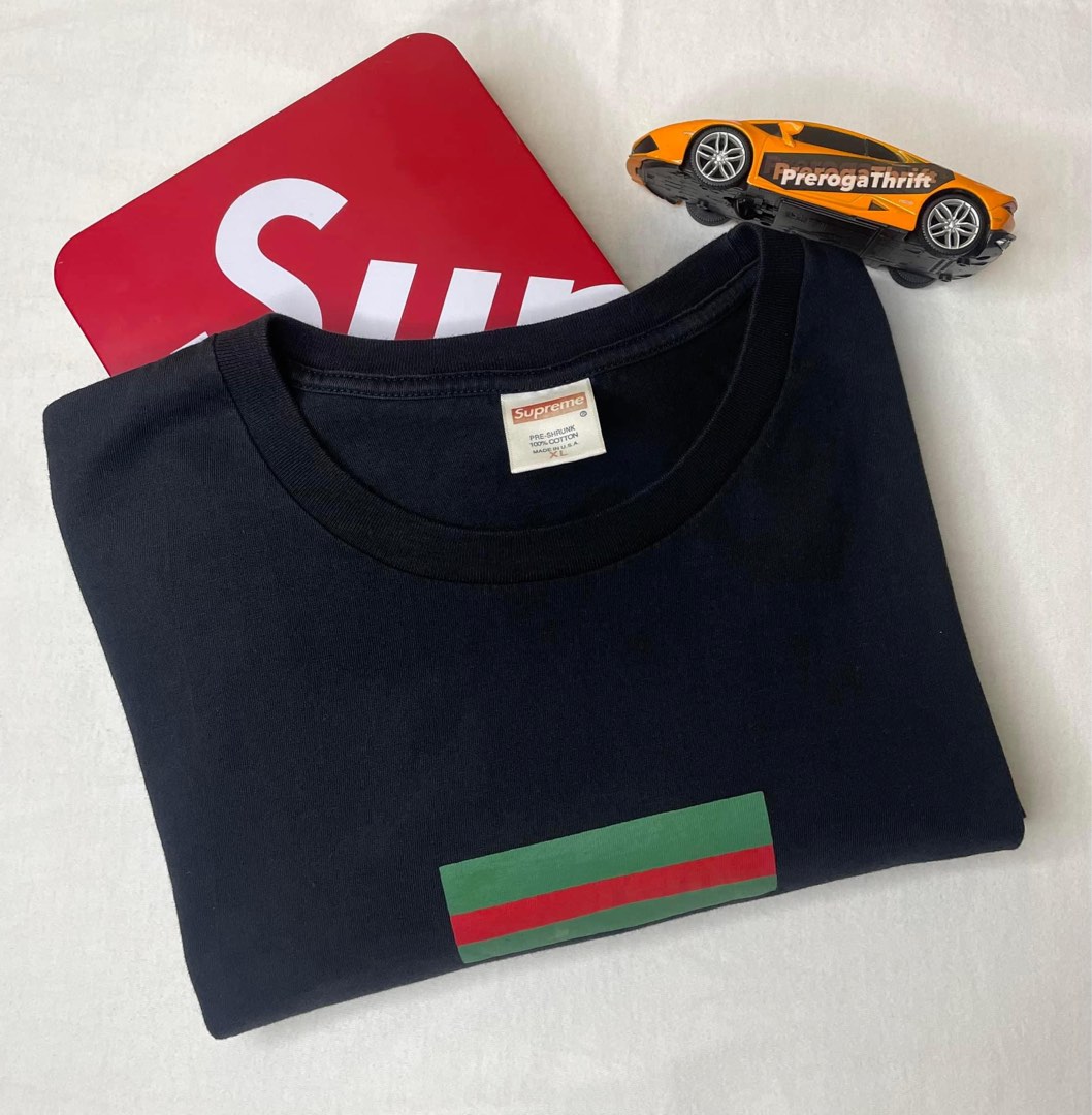 Supreme X Gucci Collab Box Logo, Men's Fashion, Tops & Sets, Tshirts ...