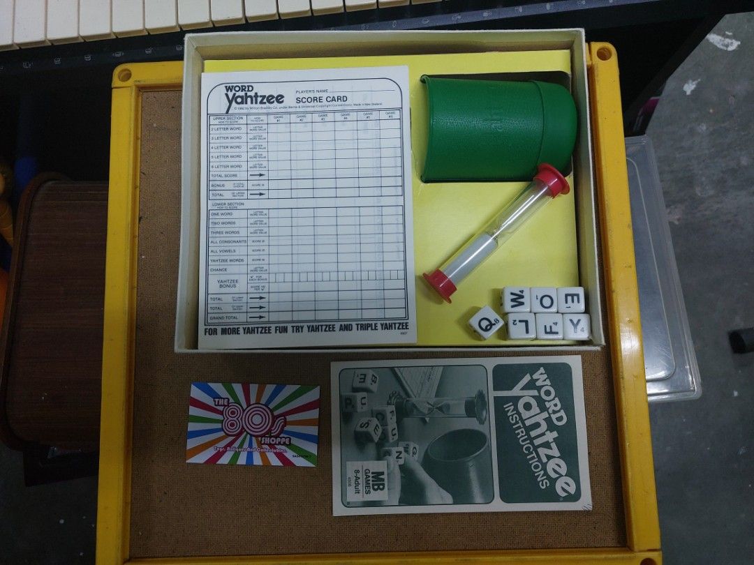 Vintage 1982 Word Yahtzee Game by Milton Bradley made in New Zealand ...