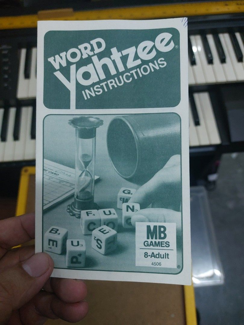 Vintage 1982 Word Yahtzee Game by Milton Bradley made in New Zealand ...