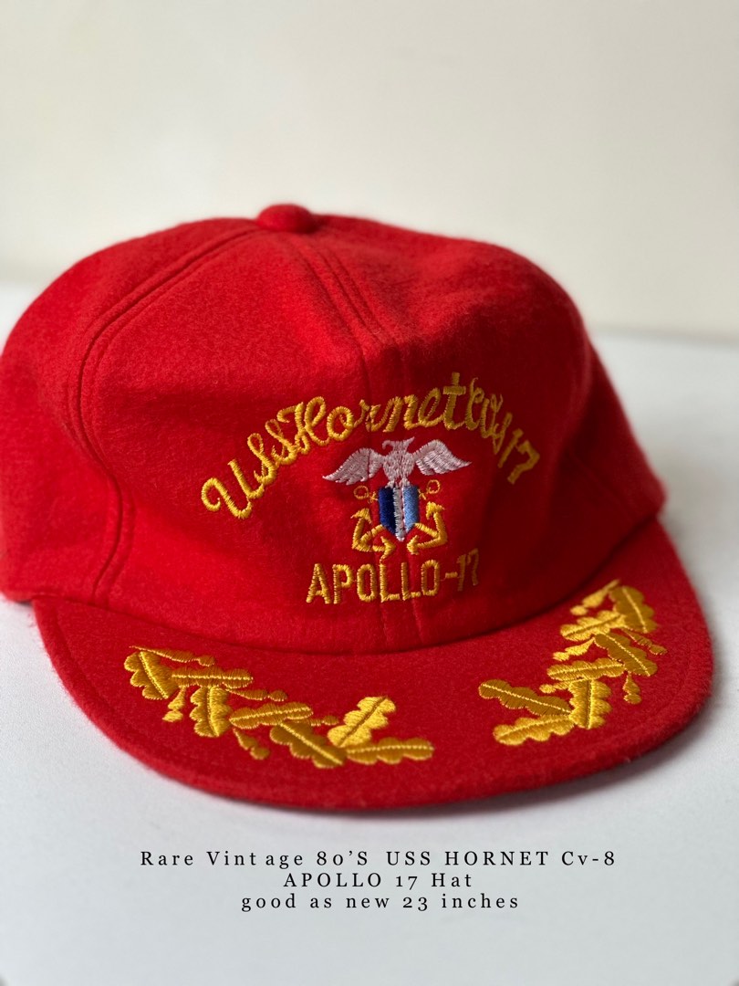 Vintage 80’s USS hornet CV 8 Apollo 17 hat, Men's Fashion, Watches & Accessories, Caps & Hats on ...