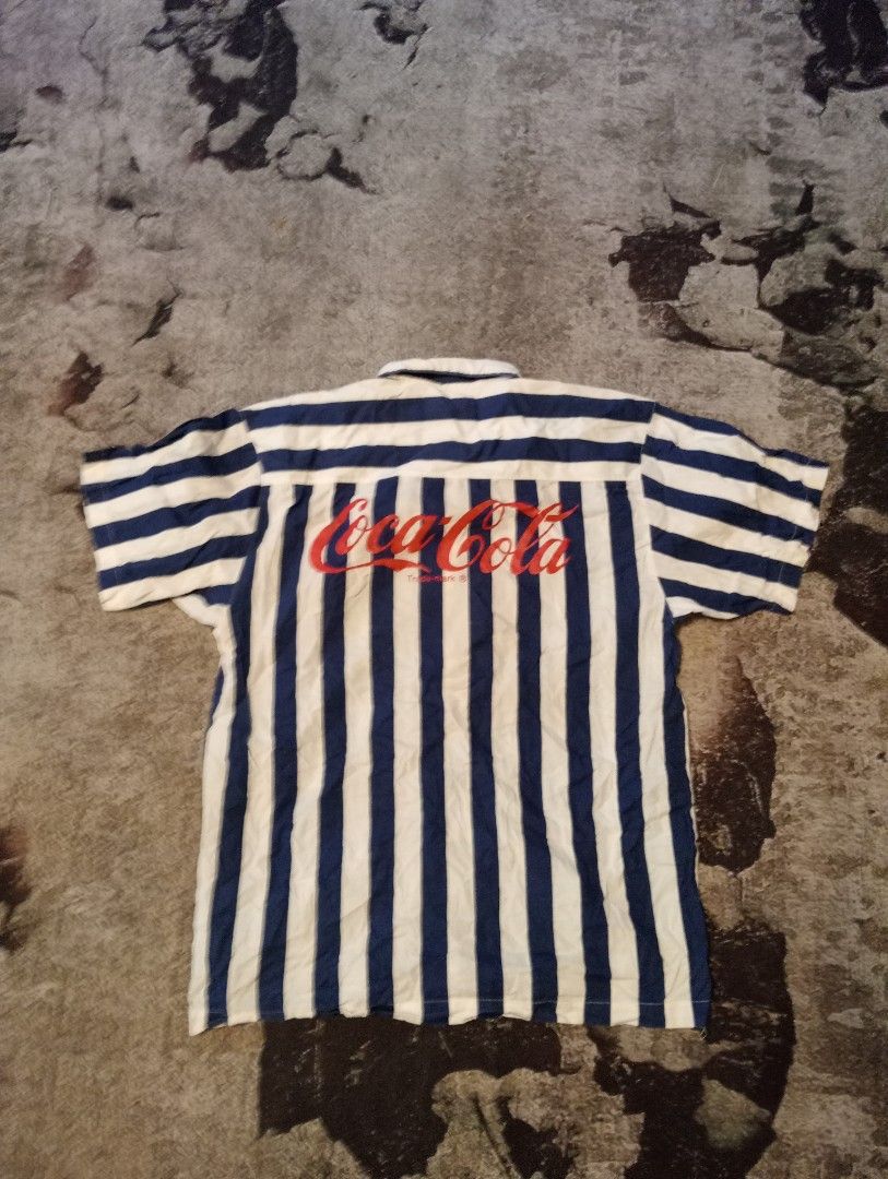 Vintage Coca-Cola 90s stripes shirt, Men's Fashion, Tops & Sets ...