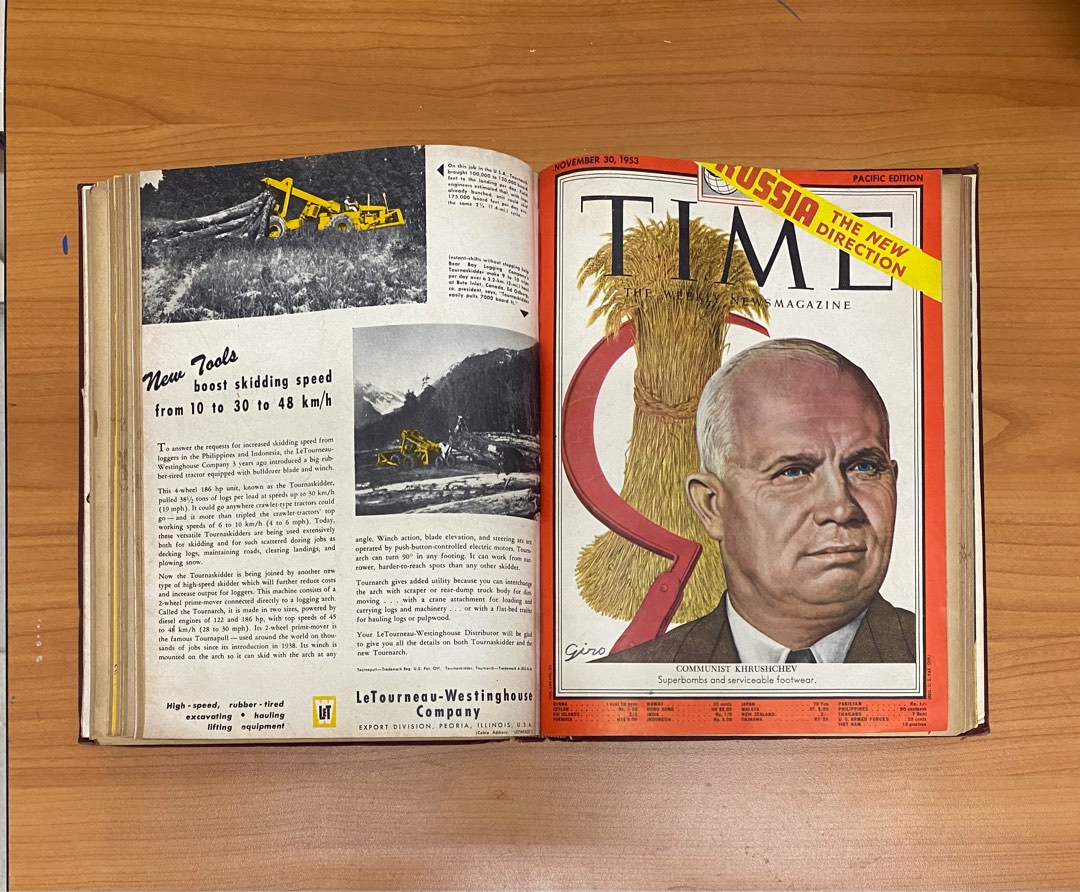 Vintage: COMPILED TIME MAGAZINE from 1953, Hobbies & Toys, Memorabilia ...