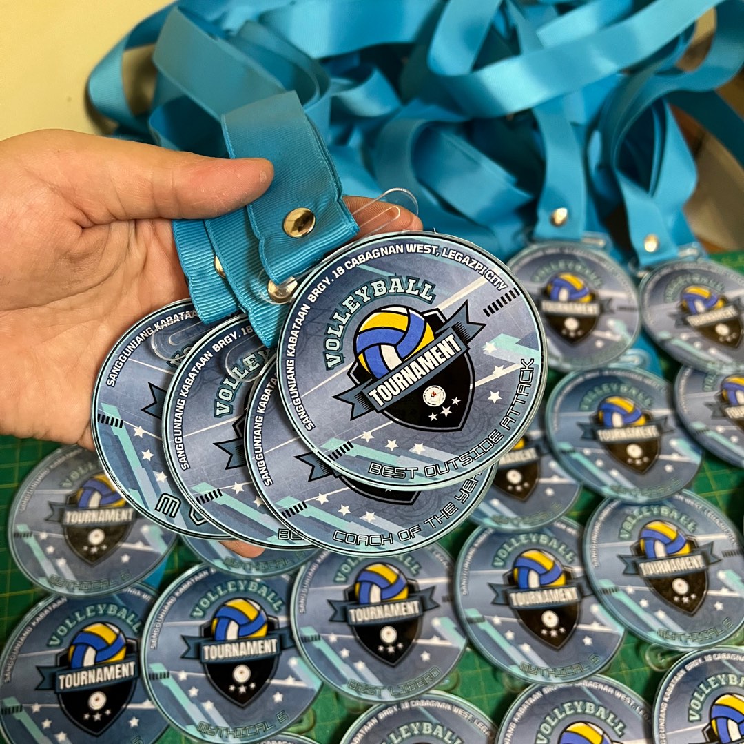 Volleyball Customize Medals (3inch), Hobbies & Toys, Stationary & Craft ...