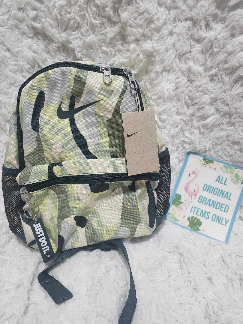 2025_Original NIKE Camouflage Green Kids Backpack Bag, Women's Fashion ...