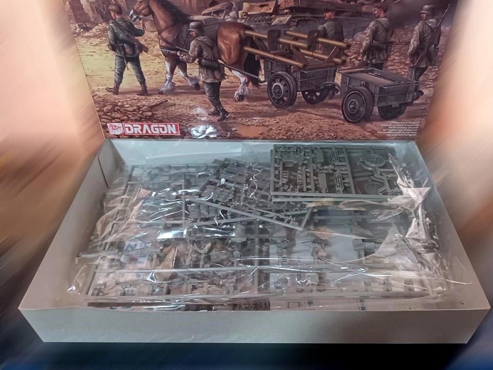 【拼裝模型_兵人】1:35 1/35 威龍 DRAGON 6104 8.8cm PANZERSHRECK INFANTERIEKARREN ...