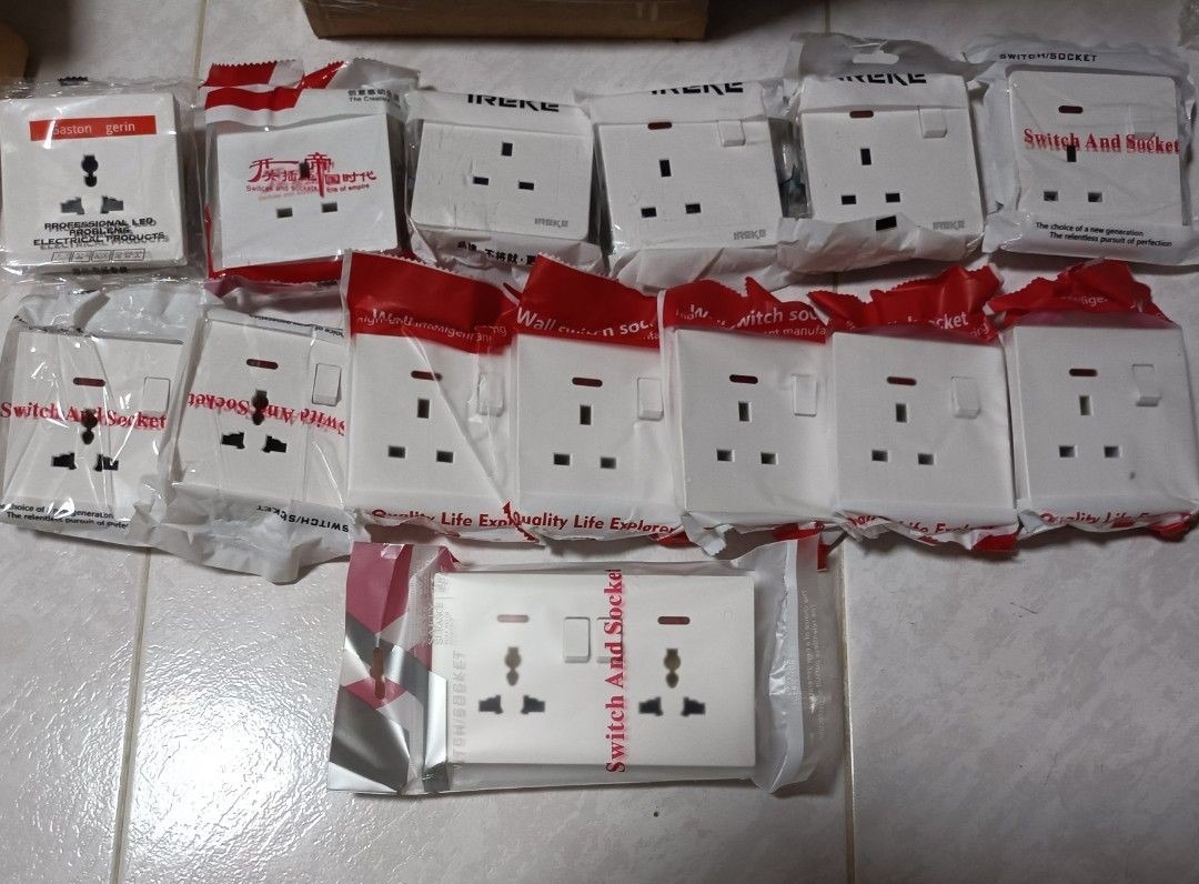 英規面板 13A 獨立開關 國際 通用 萬用插頭 免轉插 單位 雙位 電源插座 蘇底 燈掣 Universal Socket Outlet ...