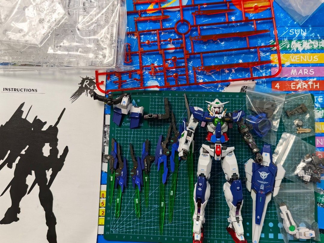 達達 能天使 Repair IV Exia R4 全噴塗上色模型完成品 送支架 非 Bandai RG MG HG, 興趣及遊戲, 玩具 ...