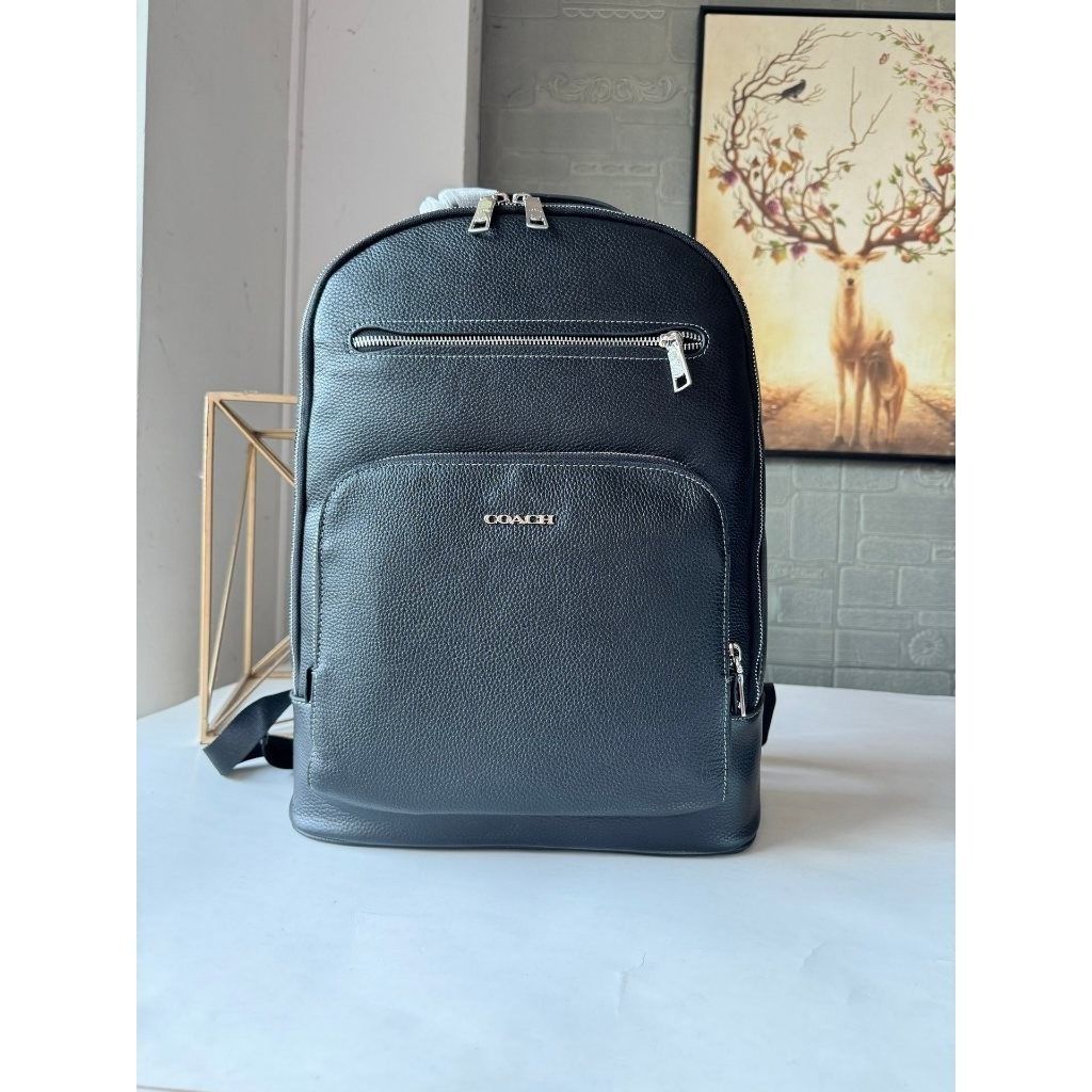 Coach Ethan Backpack In Polished Pebble Leather, Smooth Leather (Men ...