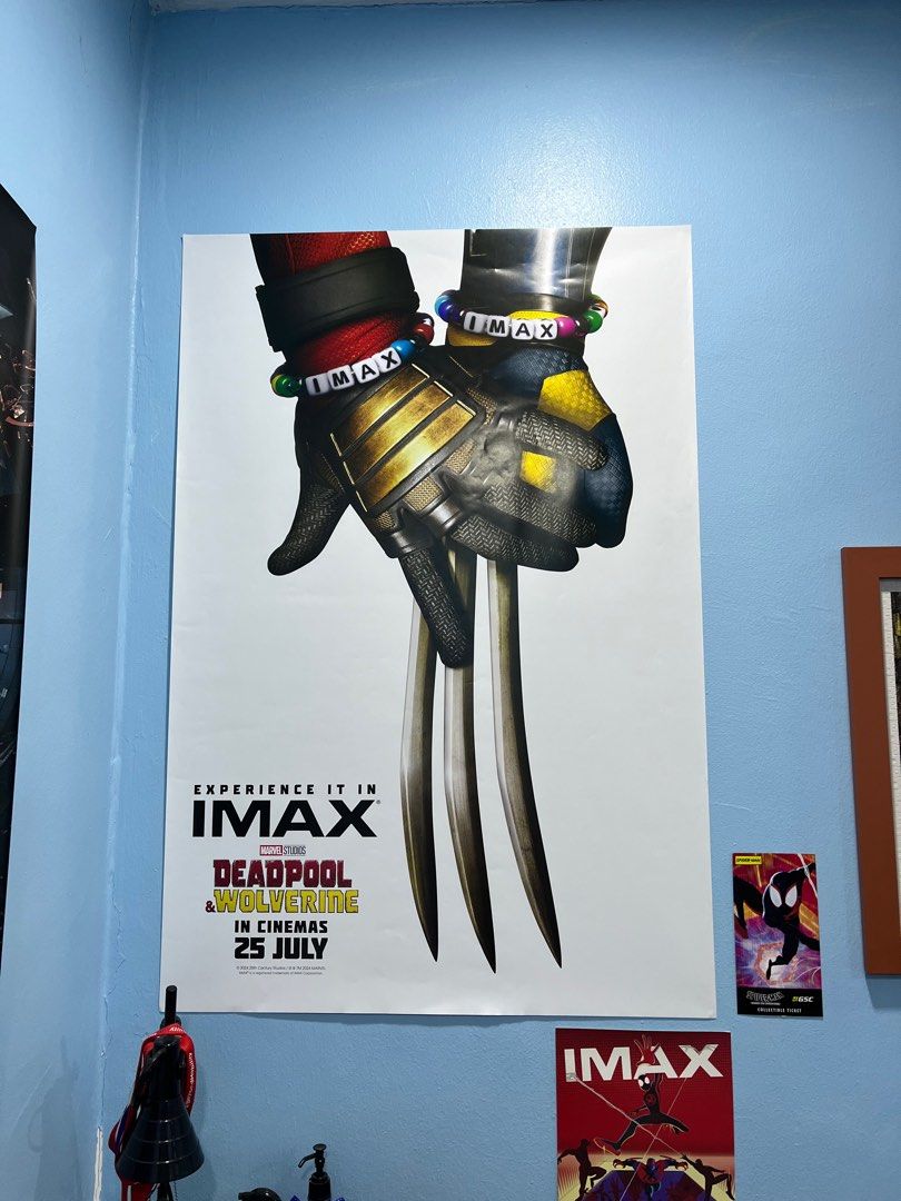Deadpool and wolverine IMAX movie poster, Hobbies & Toys, Collectibles ...