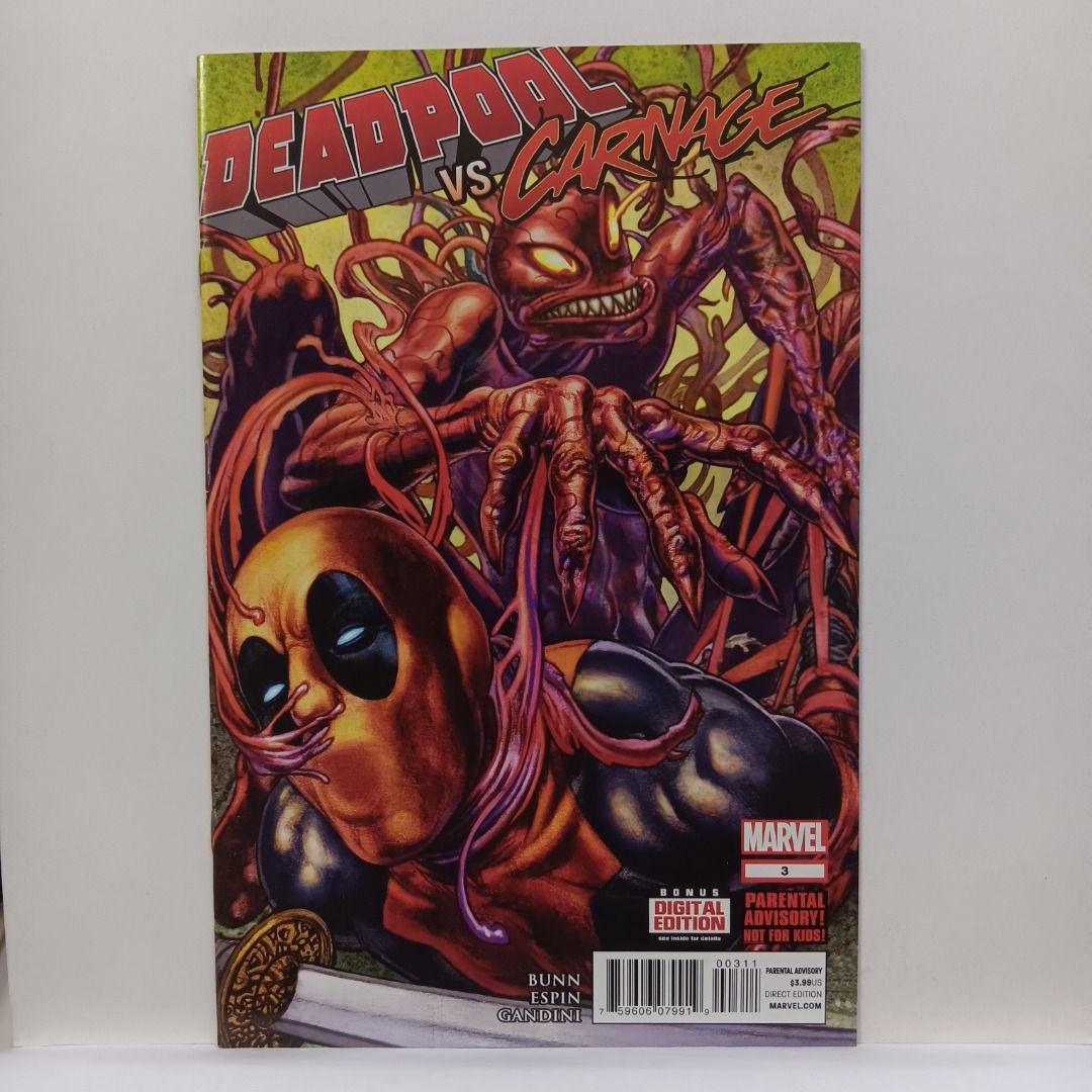 Deadpool vs Carnage #3. VF. Deadpool merge with Hybrid symbiote ...