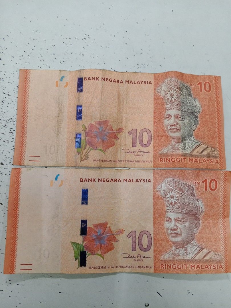 Duit error RM 10 bunga hitam, Hobbies & Toys, Collectibles ...