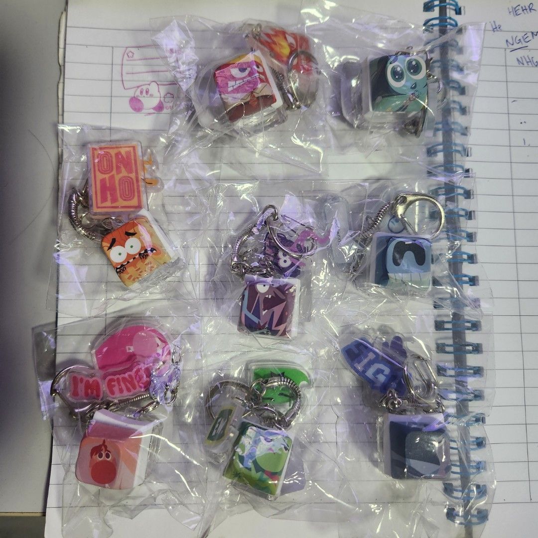 Exclusive Pixar Inside Out 2 Keycap Keychain with lights, Hobbies ...
