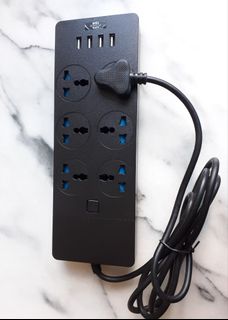 FYM 2 Way Extension Socket S324USB (Black), TV & Home Appliances ...