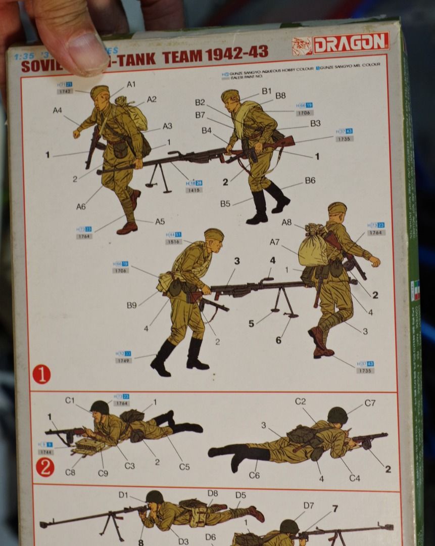 倉底貨-factory seal-Dragon Models-威龍-6049-Soviet Anti-Tank Team 1942-43 ...