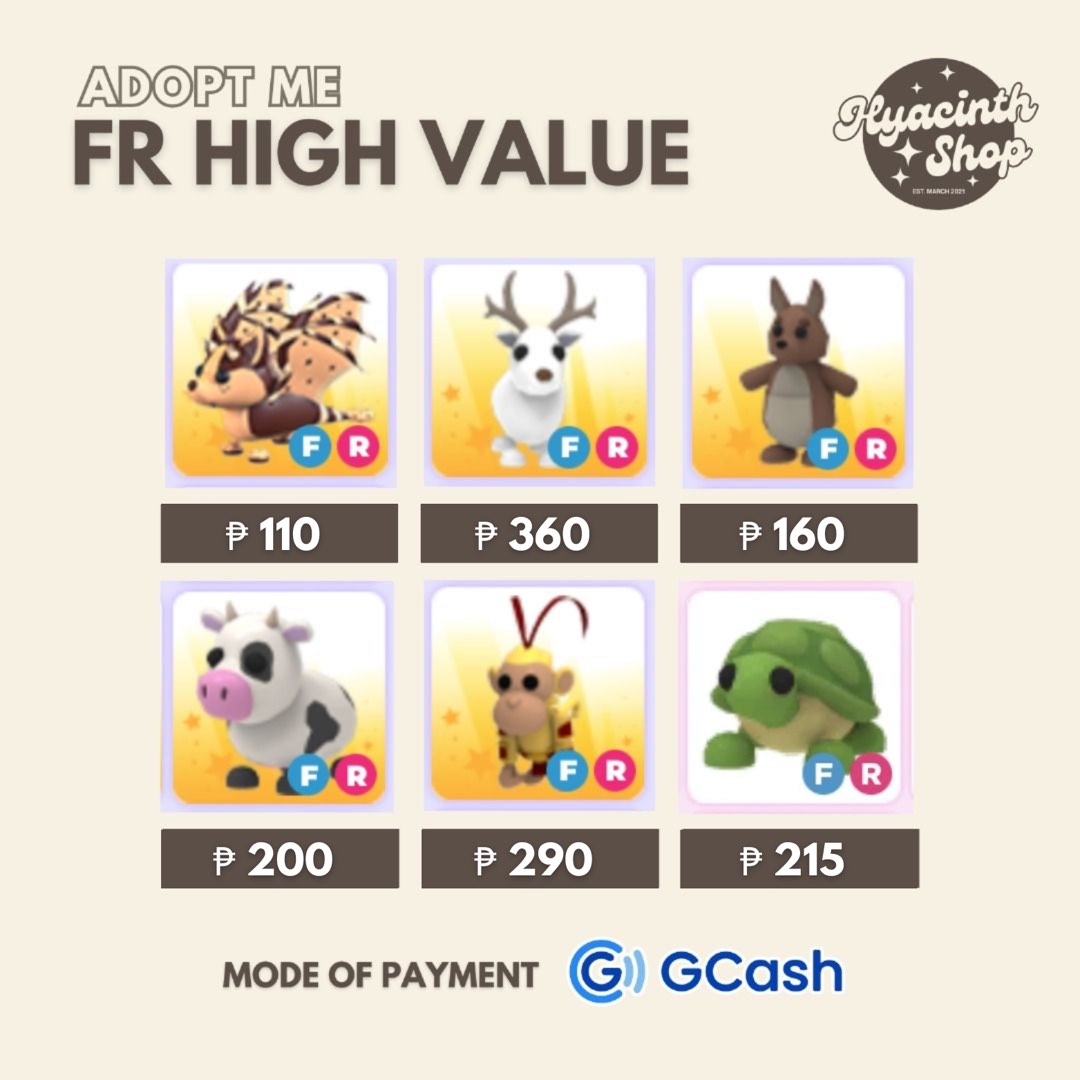 FR High Value in Adopt Me (Cow, Arctic Reindeer, CCBD, Turtle, Kangaroo ...