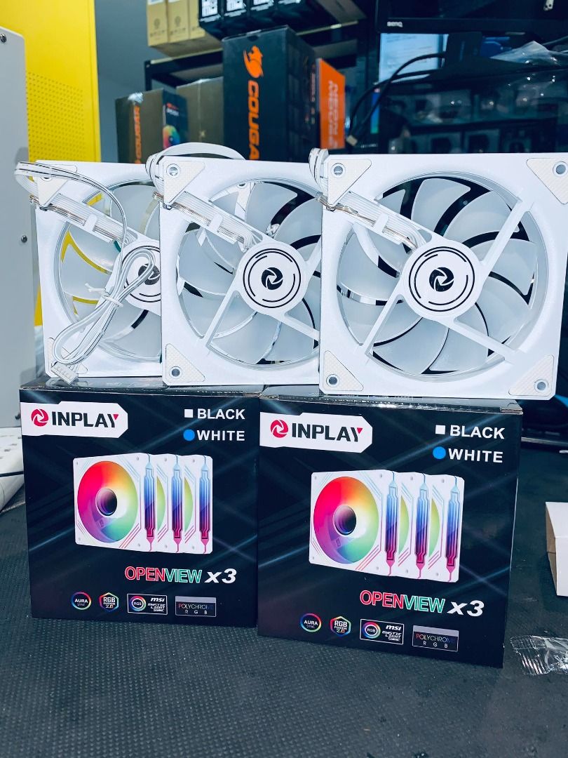 Jezhell Inplay Openview Tower X3-W 3in1 ARGB 120mm Case Fan Kit With ...