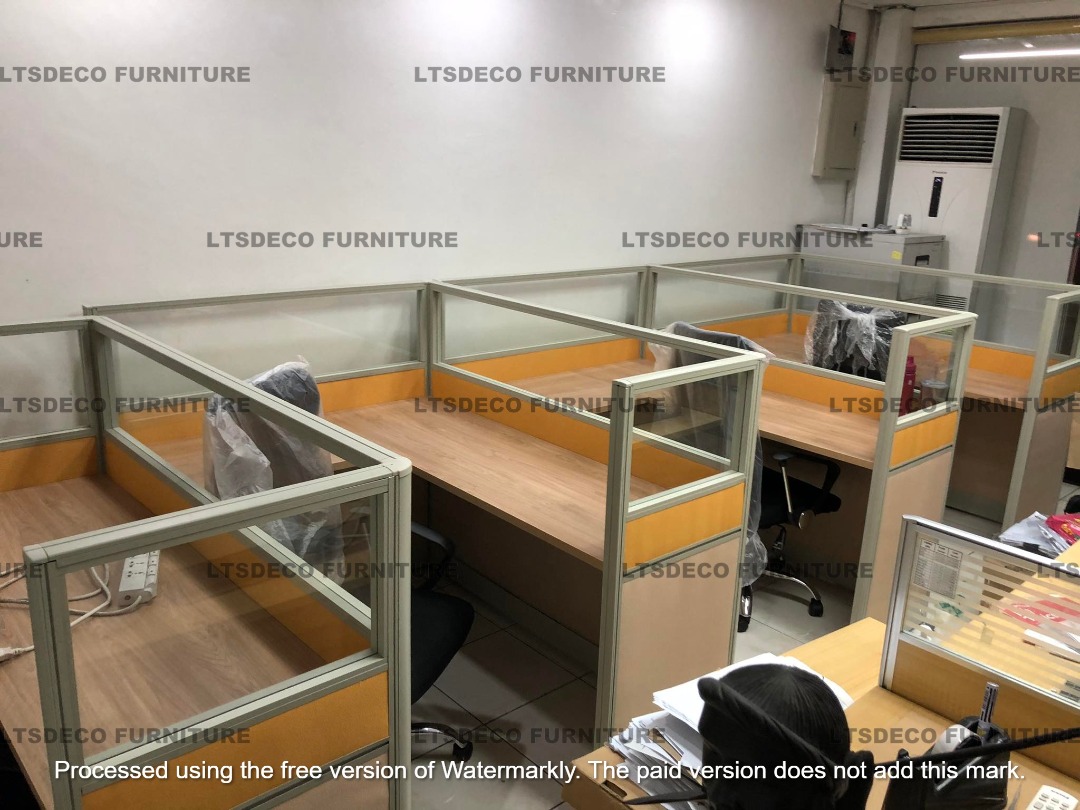 L-SHAPE WORKSTATION PARTITIONS OFFICE FURNITURES TABLES, Furniture ...