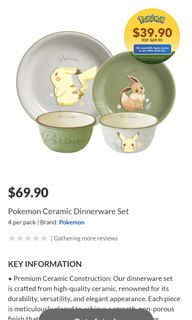 Pokémon Ceramic Dinnerware Set (NTUC FairPrice Living With Pokémon ...