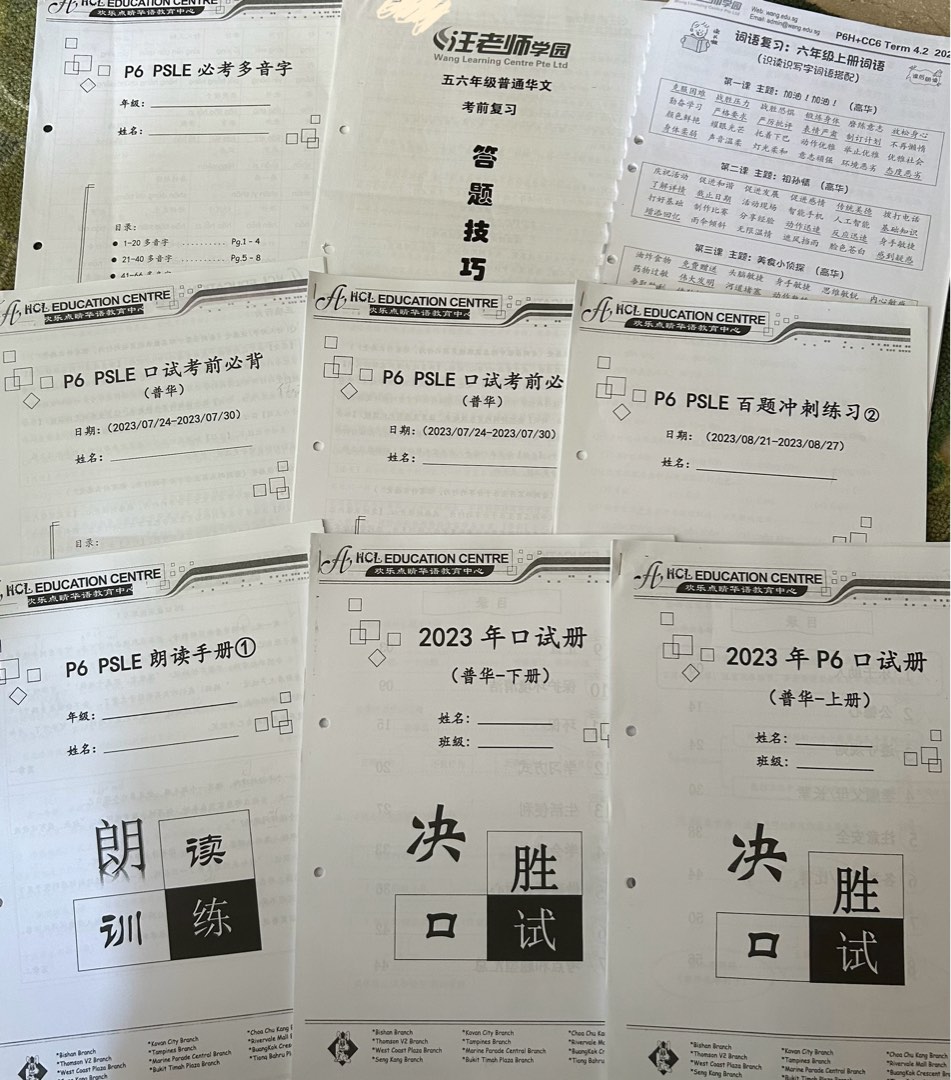 P6 PSLE 2023 Chinese Oral compositions paper 2 revision tuition ...