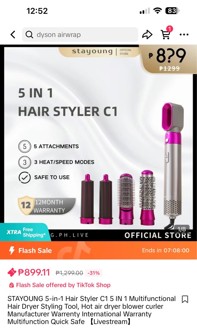 PRELOVED: Stayoung 5-in-1 Hair Styler, Beauty & Personal Care, Hair on ...