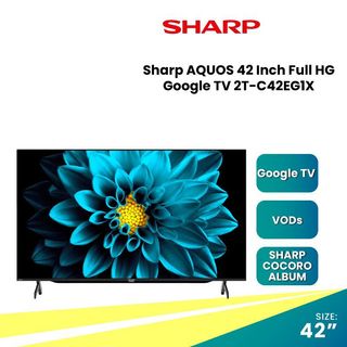 Sharp AQUOS 42 Inch Full HG Google TV 2T-C42FG1X Smart TV, TV & Home ...