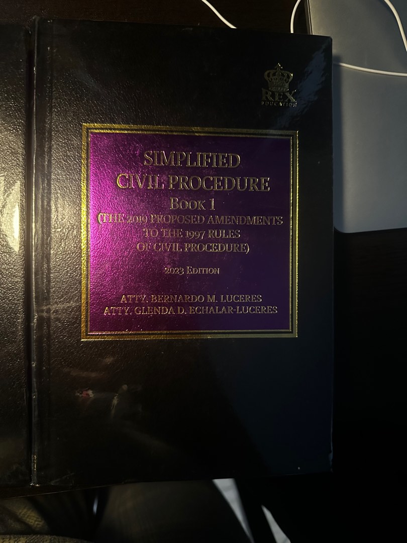 Simplified Civil Procedure Book 1 and 2 by Luceres, Hobbies & Toys ...