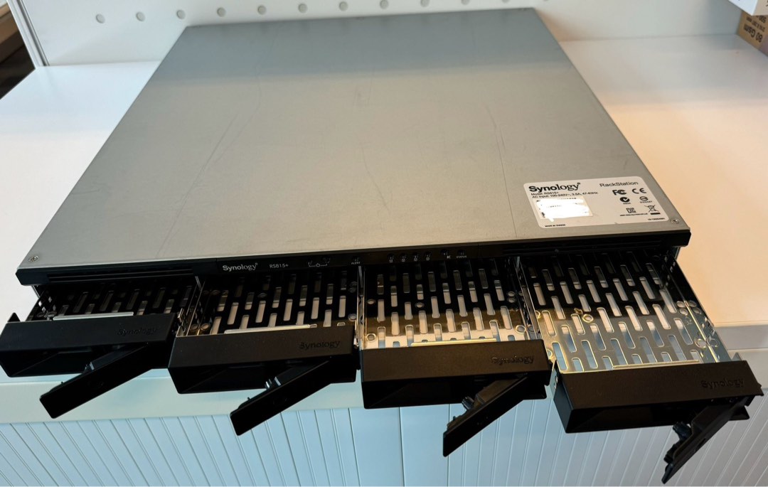 Synology 4-Bay NAS 1U Rack mount rackstation RS815+ upgraded to 8gb RAM ...