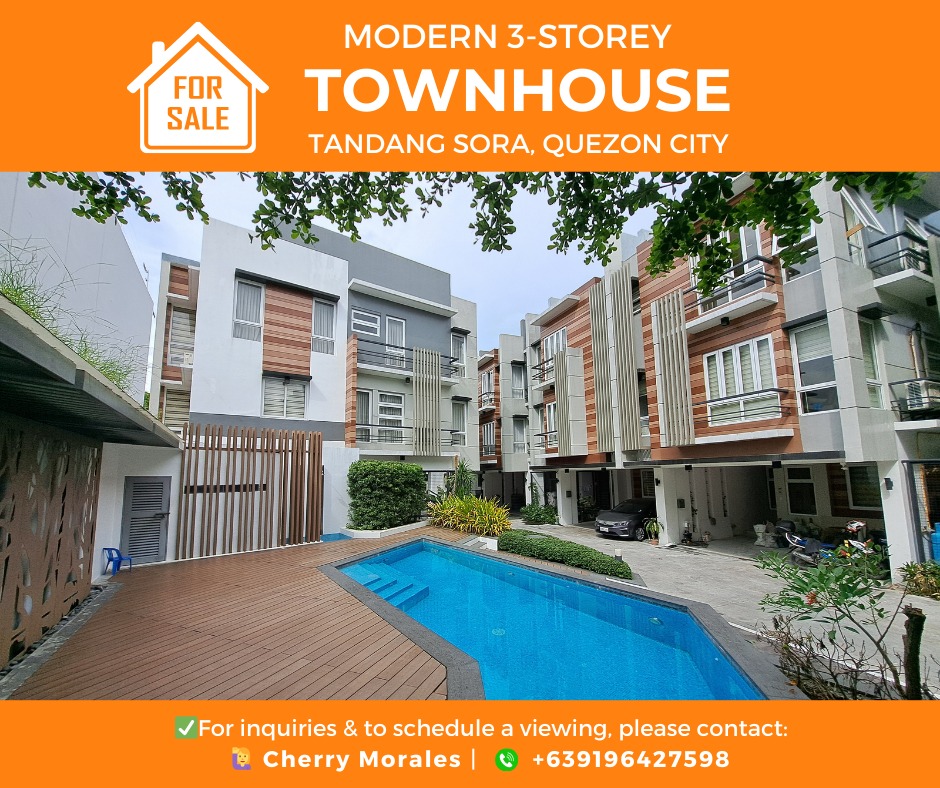Tandang Sora Quezon City 3 Storey Townhouse with Parking Gated ...
