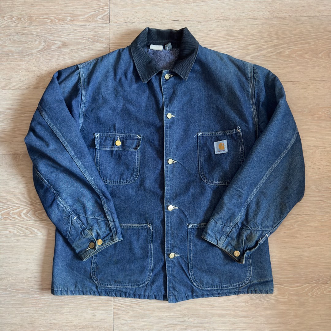 Vintage Carhartt "Blanket Lined" Denim Chore Coat, Men's Fashion, Activewear on Carousell