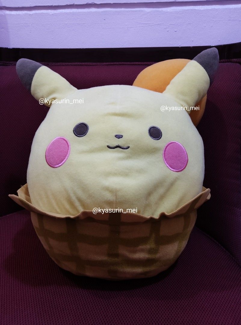 15 Inches WITH TAG Pokemon Tea Party, Big Pikachu Ice Cream Waffle Cone ...