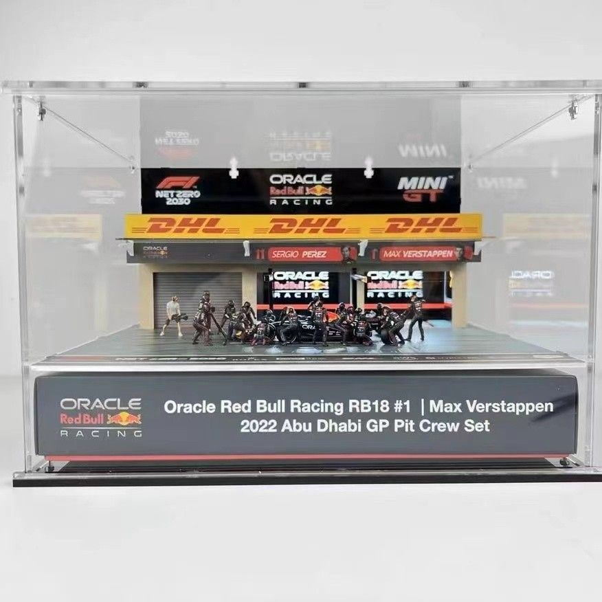 1:64 mini gt F1 Red Bull Set Acrylic Matching Scene Display Box ...