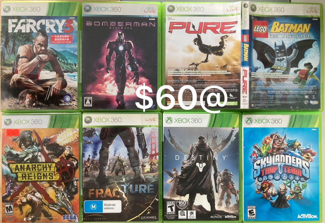 $60 一隻 包平郵 Xbox 360 game 遊戲碟 xbox360 games 動作 槍 射擊 對戰, 電子遊戲, 電子遊戲, Xbox ...