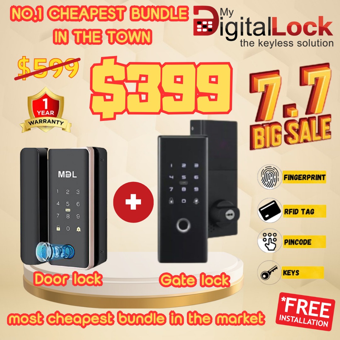 7.7 PROMO C10 RIM DOOR LOCK (with key) + CHINA GATE LOCK BUNDLE [For ...