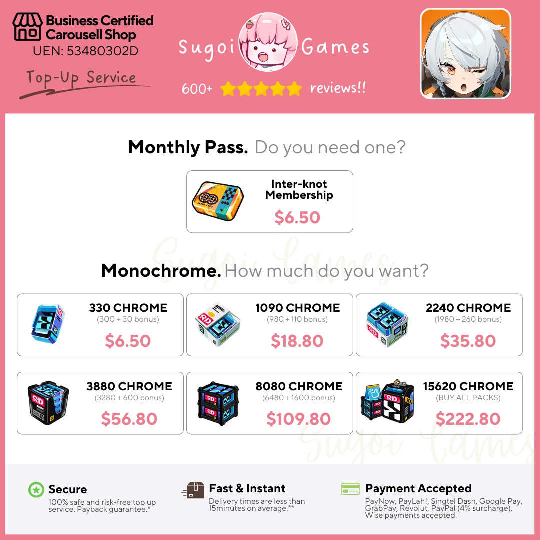 🌸 Zenless Zone Zero (ZZZ) Top Up Service | monochrome | Login Required ...