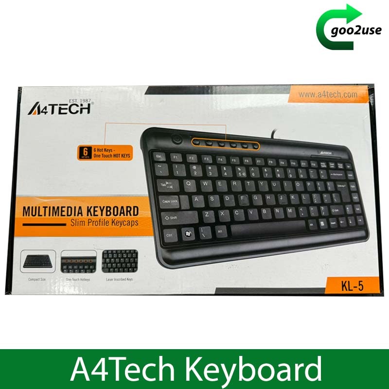 A4Tech Multimedia Slim Compact Keyboard KL-5, Computers & Tech, Parts & Accessories, Computer ...