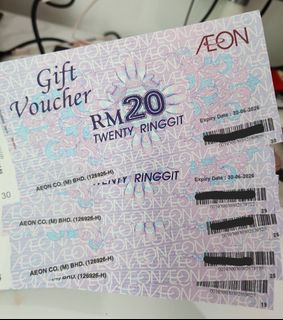 Aeon Big Jusco Voucher Sticker x 16 pcs, Tickets & Vouchers, Vouchers on Carousell