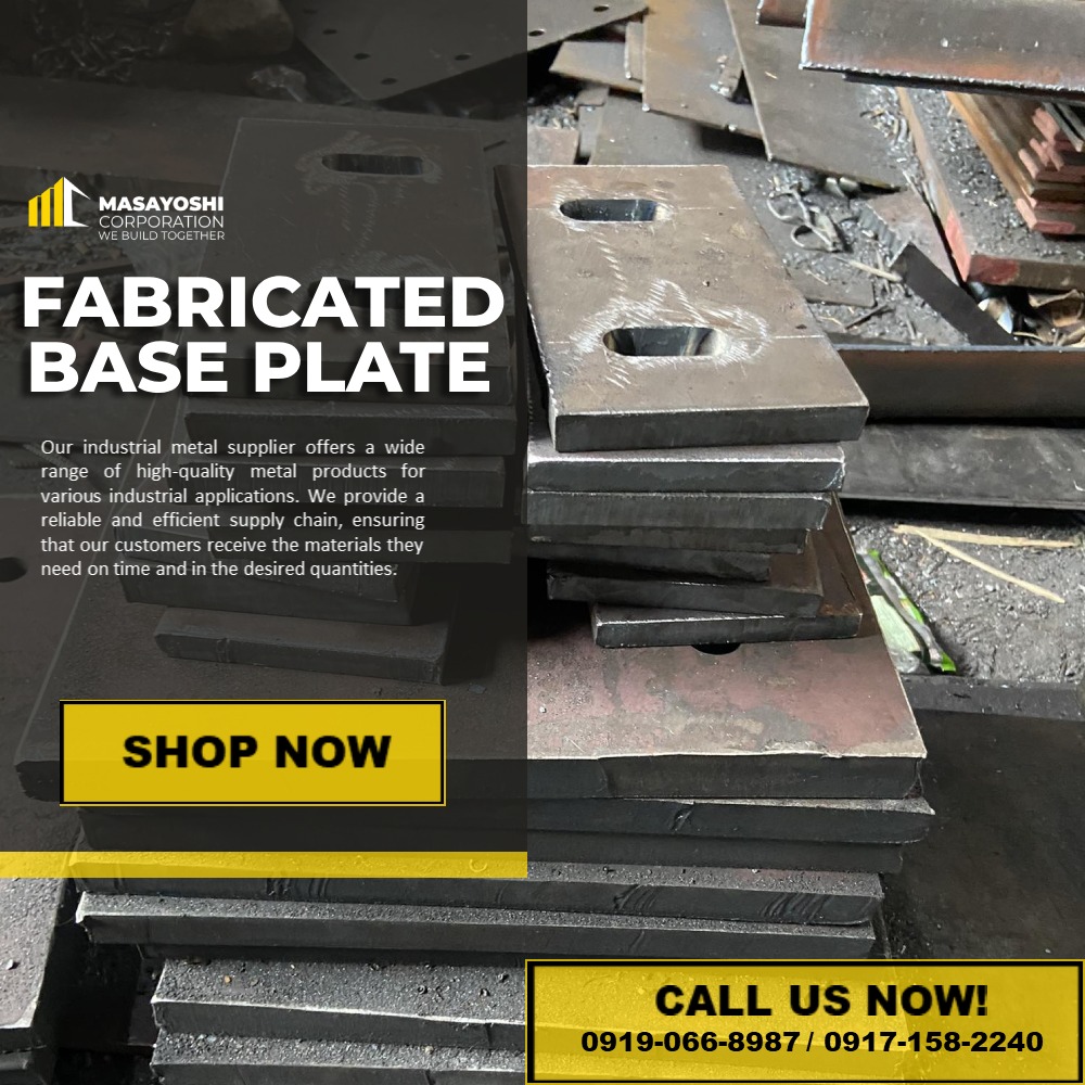 Base Plate 250mm x 600mm x 10mm thick| Anchor Bolt| Stiffener| Deformed ...