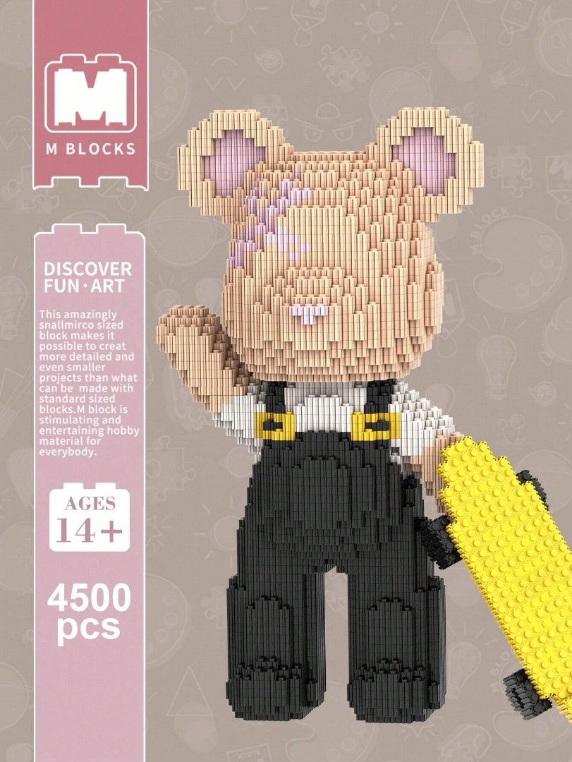 Bear brick building blocks, Hobbies & Toys, Toys & Games on Carousell