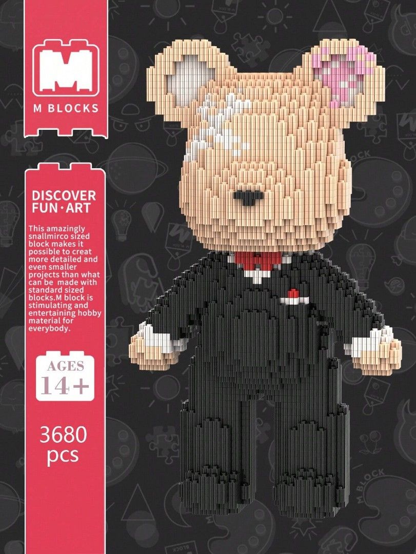 Bear brick building blocks, Hobbies & Toys, Toys & Games on Carousell