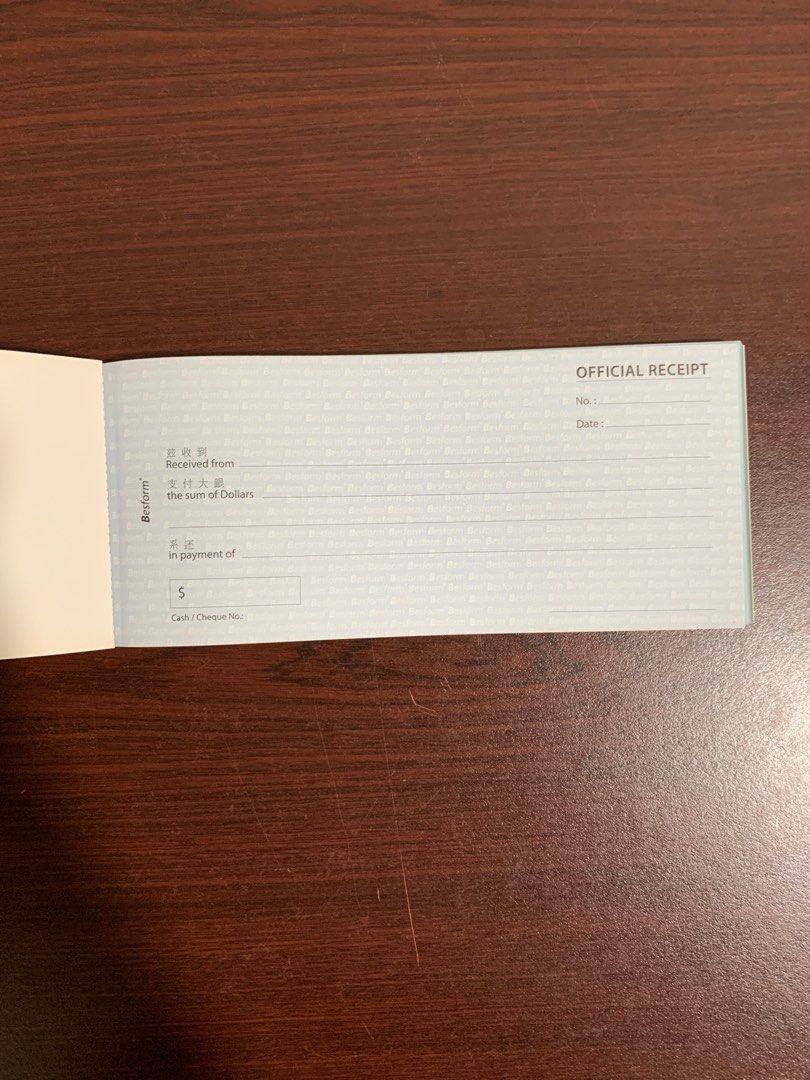 Besform Official Receipt book, Hobbies & Toys, Books & Magazines ...