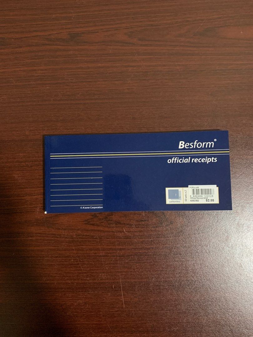 Besform Official Receipt book, Hobbies & Toys, Books & Magazines ...