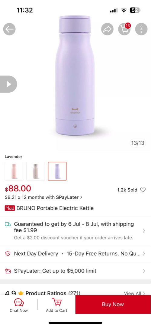 BRUNO Portable Electric Kettle, Furniture & Home Living, Kitchenware ...