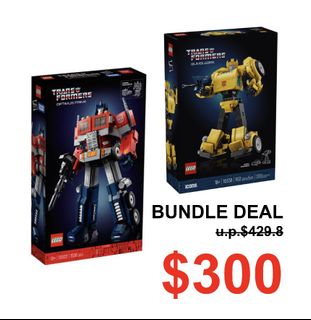(2 sets+Free Gift) MISB Lego 10302 10338 Transformers Optimus Prime and Bumblebee - Bundle Lego ...