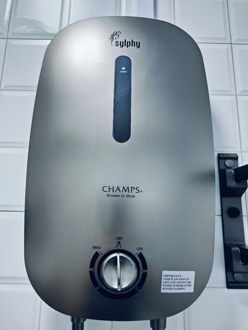 Champs Sylphy Instant Heater with Shower set - Colour: Gun Metal, TV ...