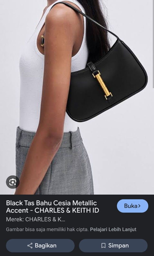 CHARLES AND KEITH "BU BACA CAPTION", Fesyen Wanita, Tas & Dompet di ...