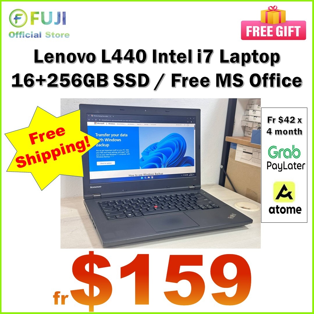 Cheapest Lenovo Intel I7 SSD Laptop - 14 Inch - 16GB RAM + 256GB SSD - Windows 11 - Free MS ...
