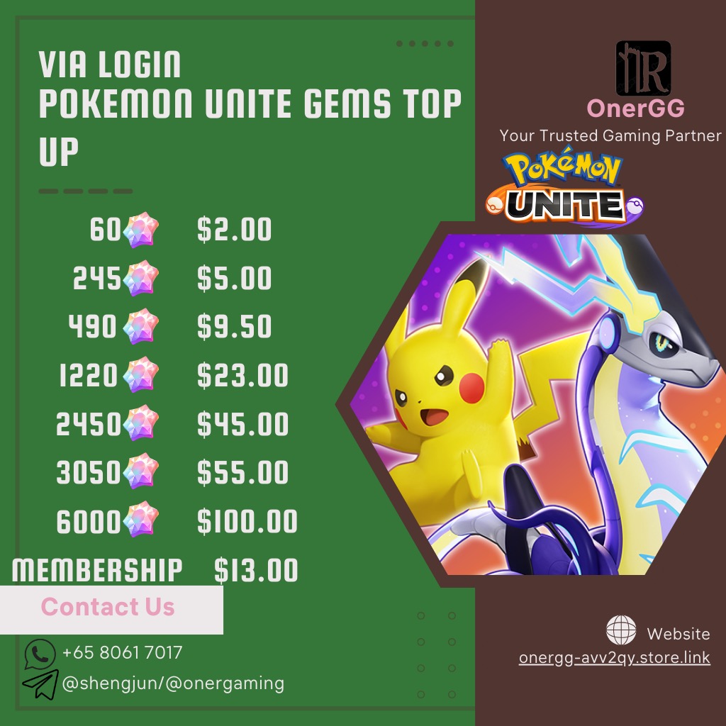 [CHEAPEST] Pokemon Unite TOP UP PACKS | POKEMON UNITE TOP UP | Pokémon ...