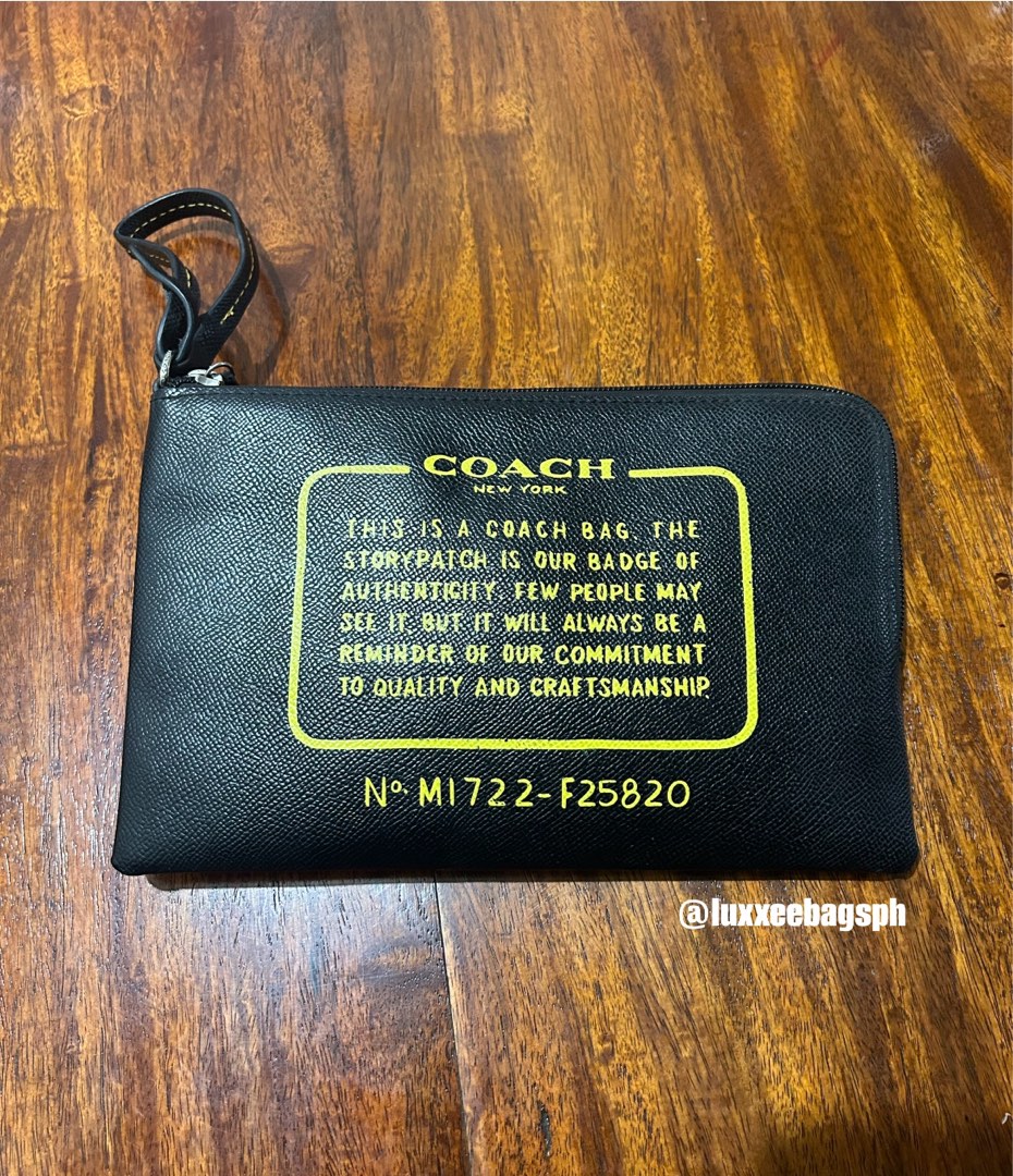 Coach Storypatch Black Pouch Clutch Bag, Luxury, Bags & Wallets on ...